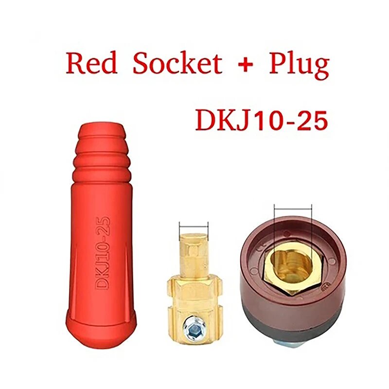 Сварочный разъем DKJ10-25, красный