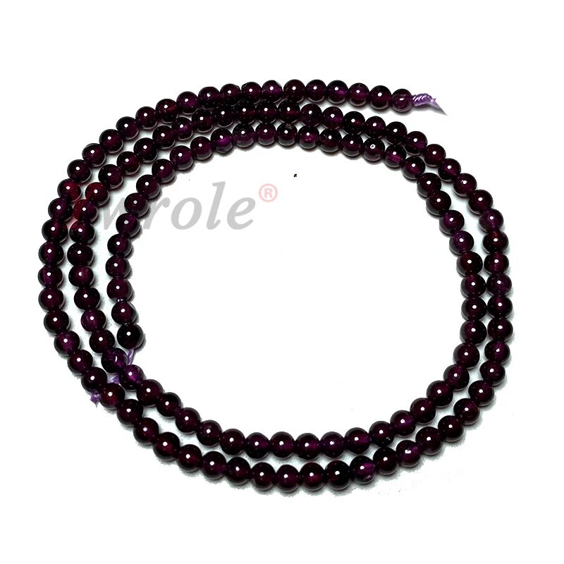 YWROLE Бусины из камня Лабрадорит Аметист Кварц 2 3 4 мм Фиолетовый, 4mm about 91pcs, Garnet