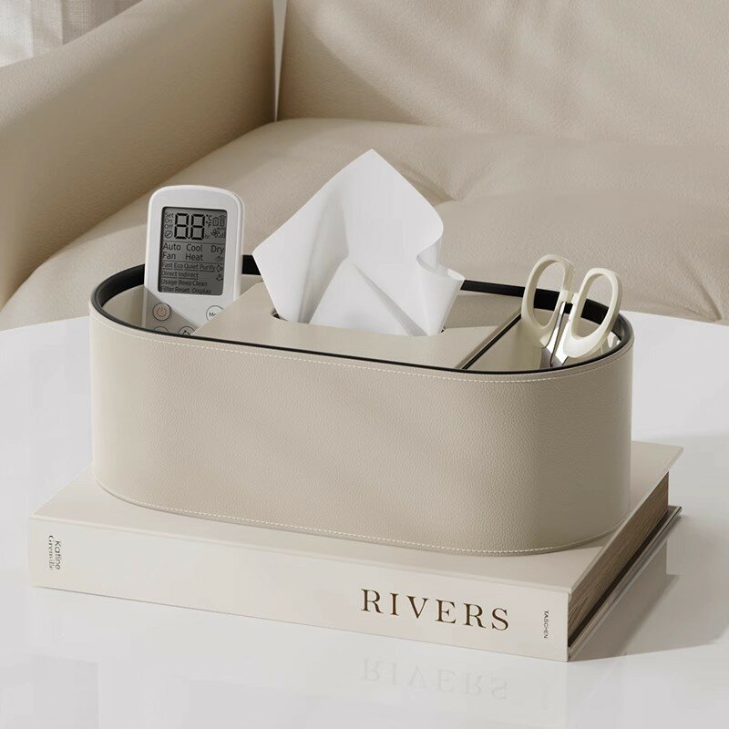 Коробка для салфеток, роскошная, высококачественная, для гостиной, креативная овальная кожаная коробка для салфеток, настольная коробка для хранения салфеток в спальне