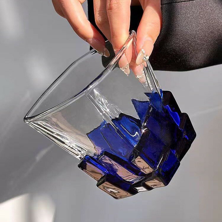 Стаканы "Италия", хрустальное стекло, 320мл, 1шт, многоцветные