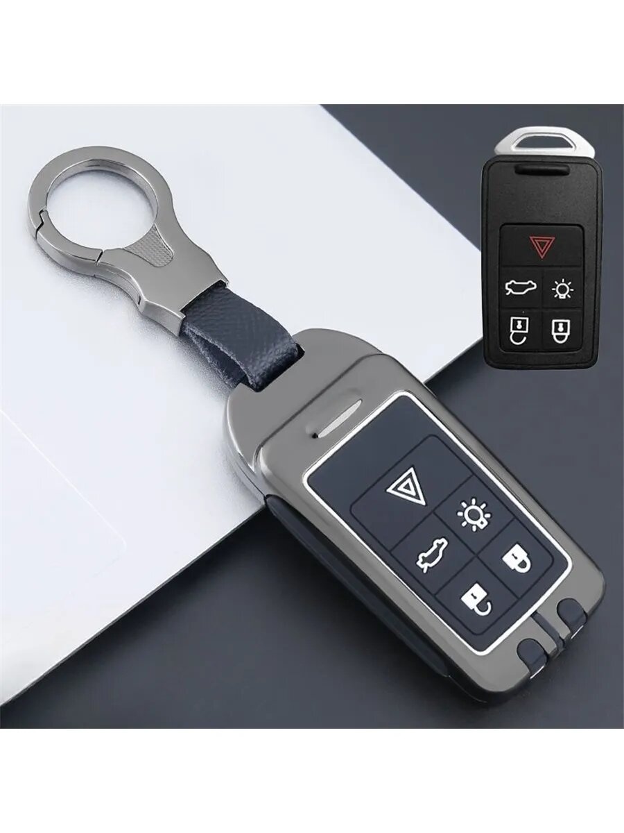 Чехол для ключа автомобиля Volvo, черный