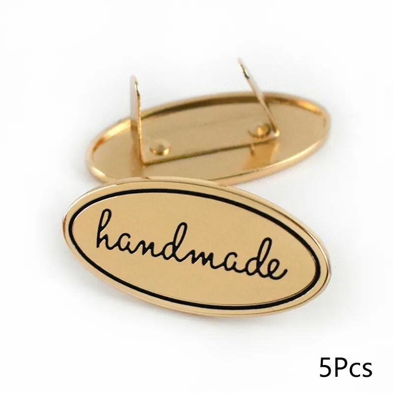 5 шт. Металлические этикетки для одежды, декоративные бирки для сумок