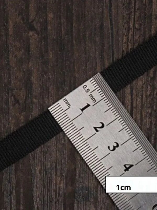 Тесьма брючная черная 10мм 5 м