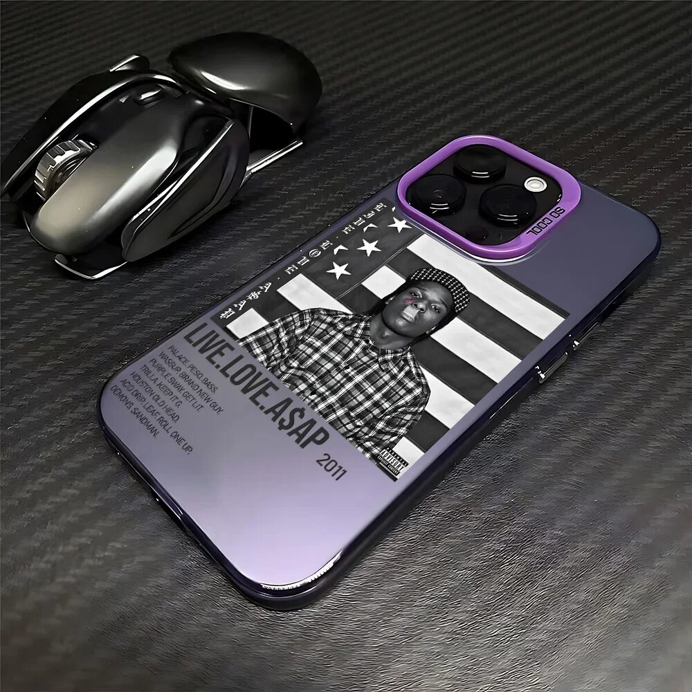 Чехол iPhone 15 Pro фиолетовый ASAP Rocky