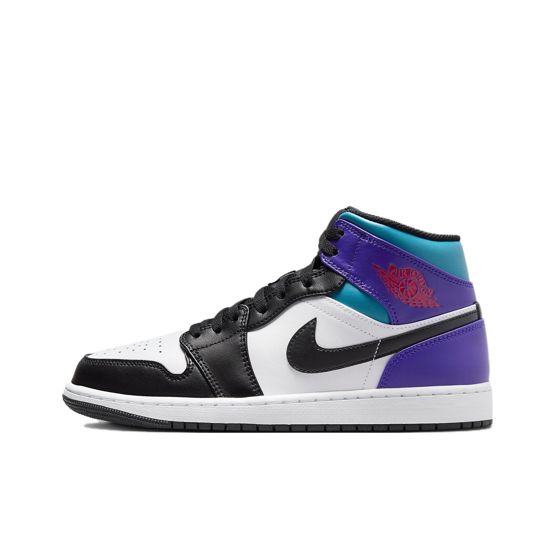 Кроссовки Jordan Air Jordan 1, размер EU 42.5 стопа (27CM), черный/белый/фиолетовый — фото 1