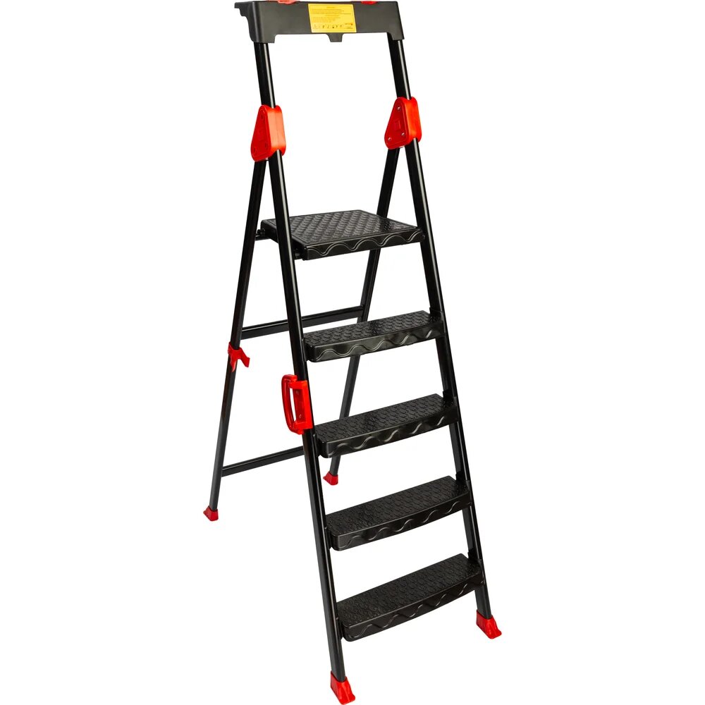 Стальная стремянка с органайзером усиленная Perilla 5 ступеней 133505