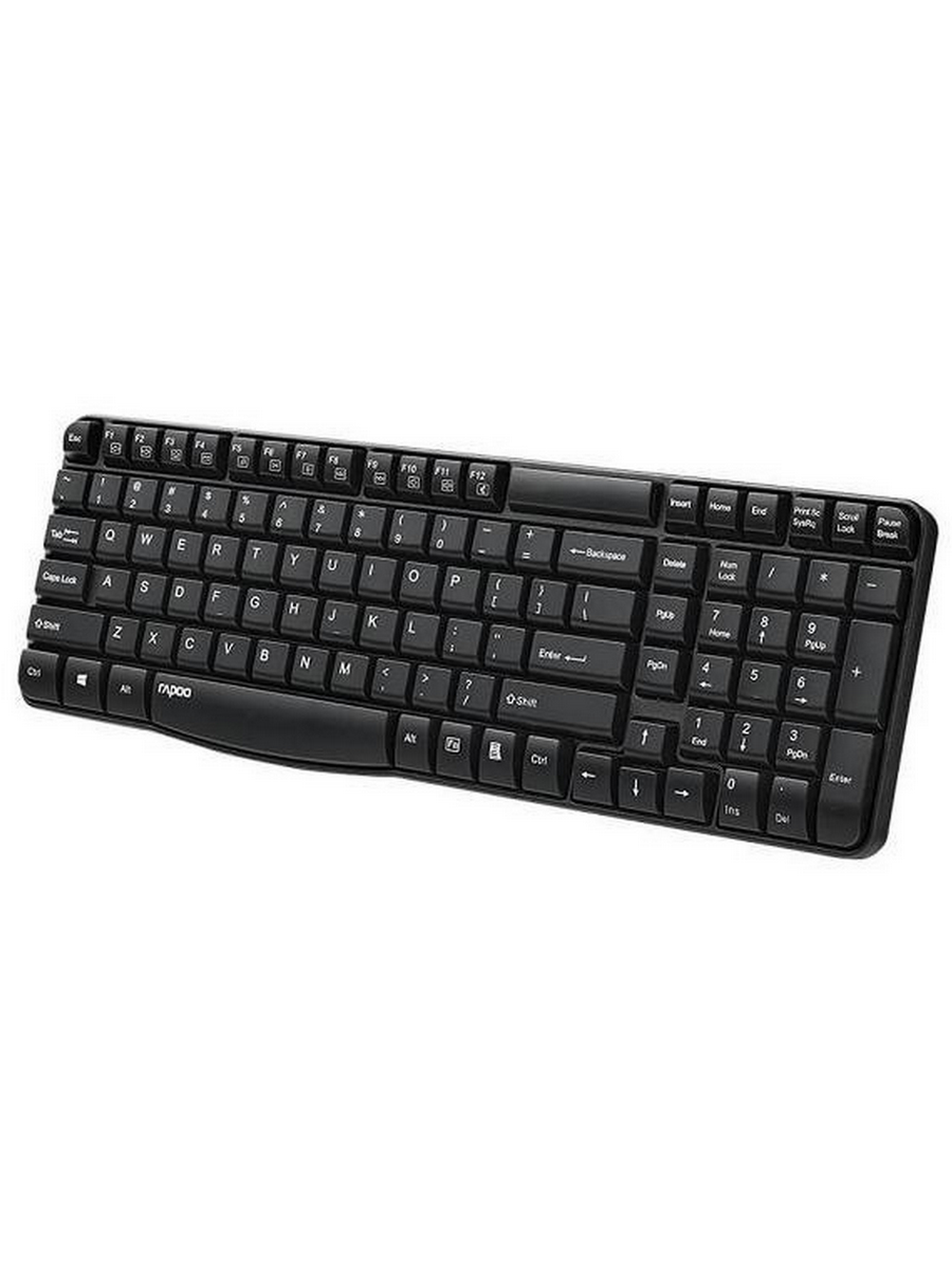 Беспроводная клавиатура RAPOO E1050 Черный Радиоканал
