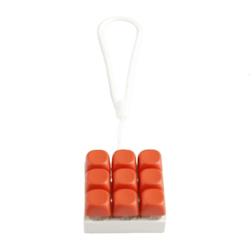 Ключи-кликеры 9 шт, клавиатура-брелок, антистресс, для геймеров, красный