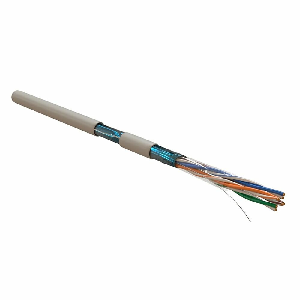 Кабель Hyperline FUTP4R-C5E-S24-IN-PVC-GY-305 (305м) Кабель