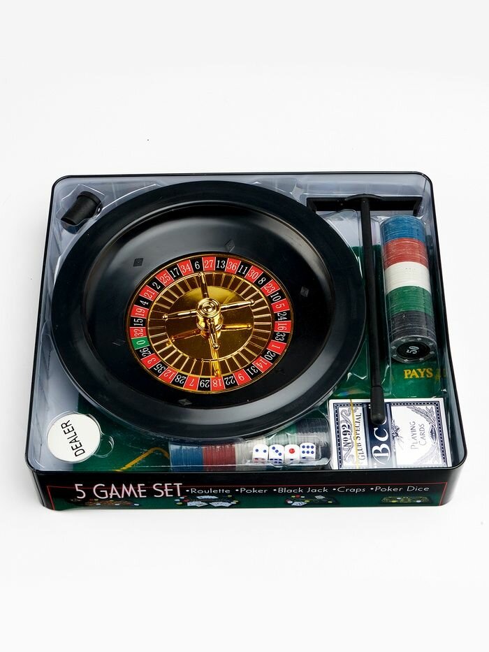 Покер КНР набор для игры рулетка, карты 54 шт, фишки с номиналом 100 шт, кубики 4 шт, поле