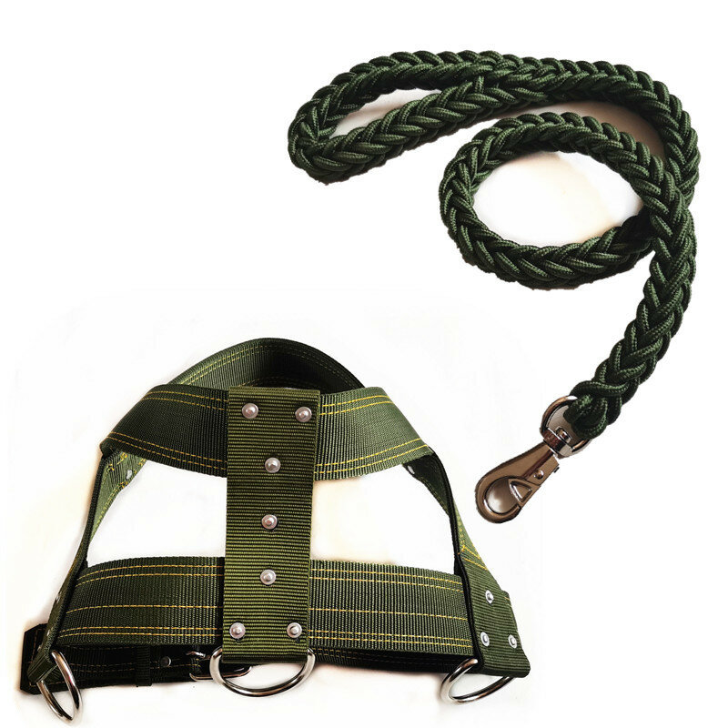 Шлейка для собак средних и крупных пород, прочная цепная шлейка для питбулей, оборудование для тренировки с грузами, шлейка для сани