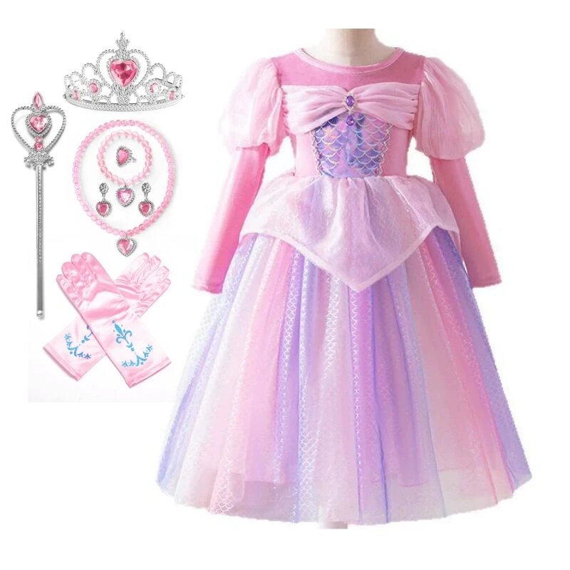 Костюм Русалочка Ариэль для девочки HONEY'S-BYE 6T(Size 130), Dress Set 2
