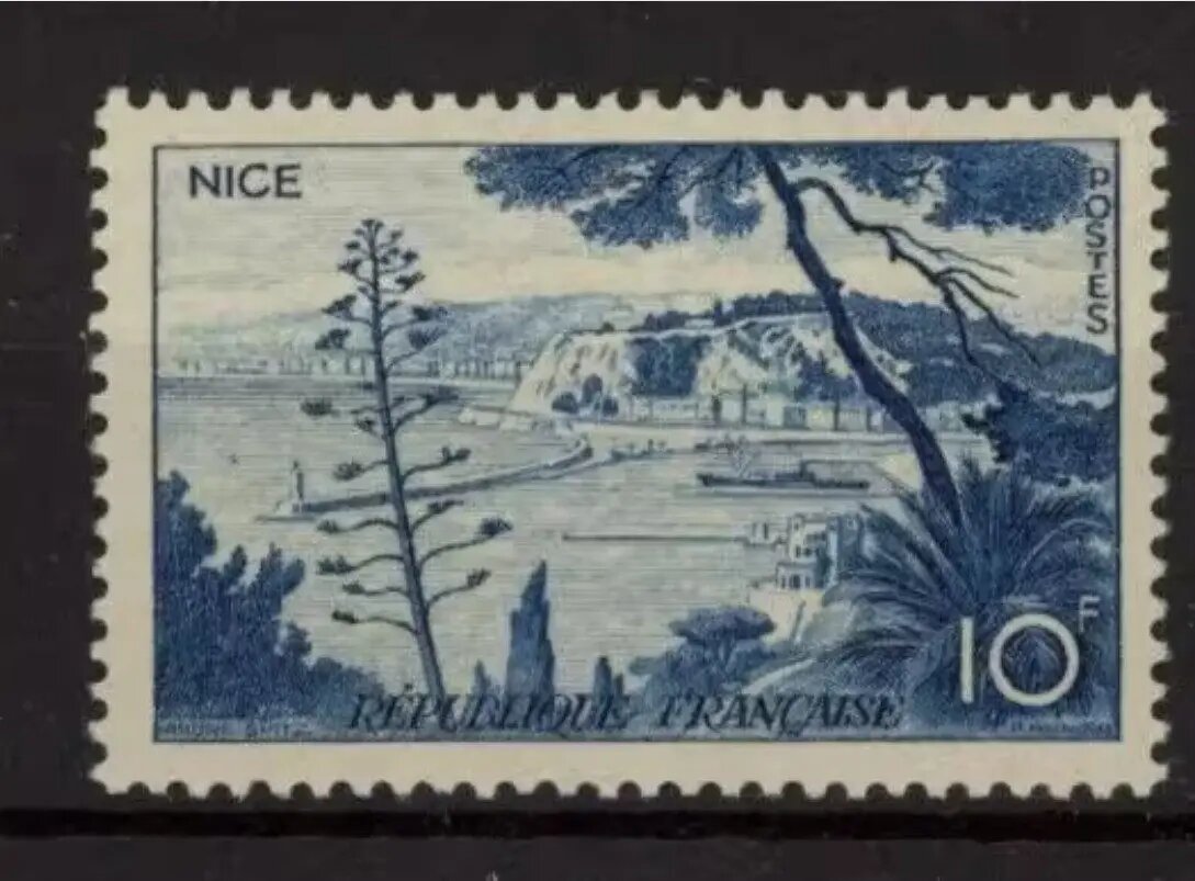 Новый почтовый штамп Франции 1955 года