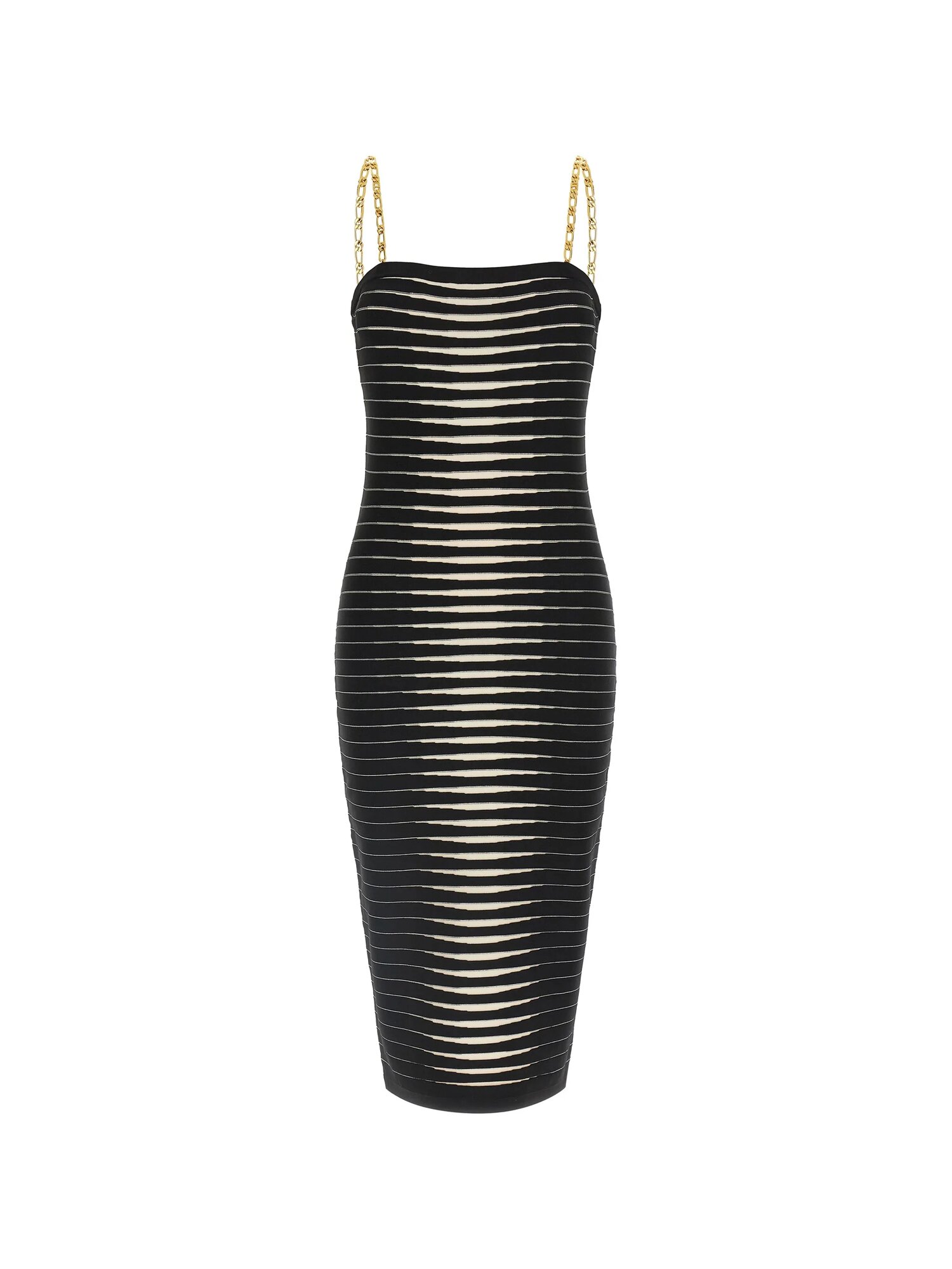 Платье Striped-pattern chain-strap midi dress