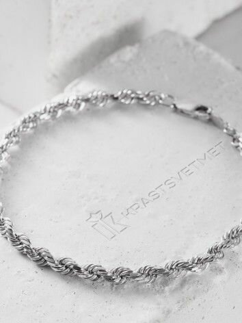 Браслет, серебро, 925 проба, родирование