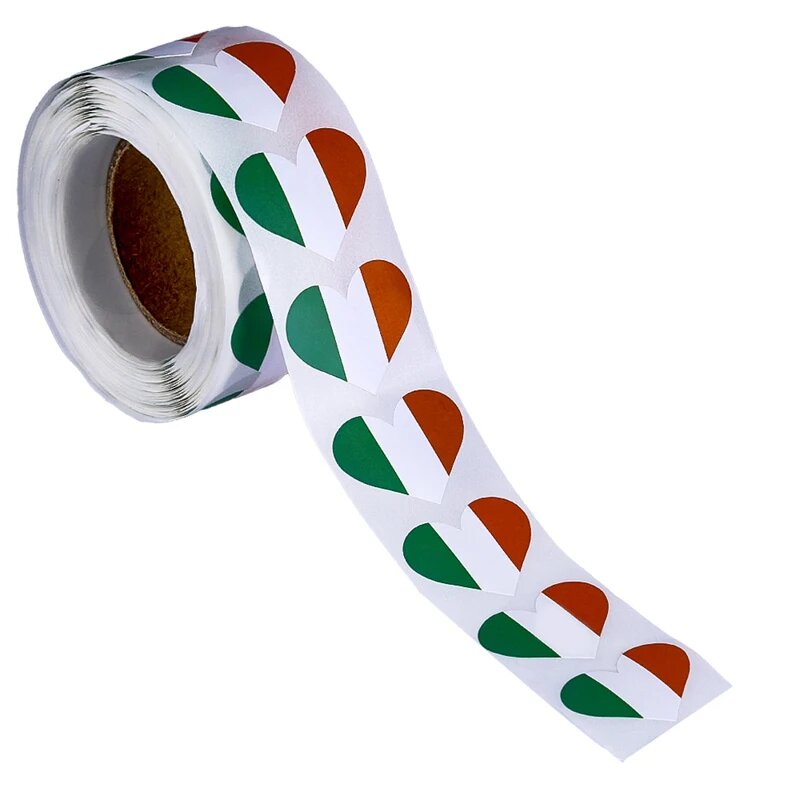 Наклейки на сердце ST0071, 25 мм, 500 шт