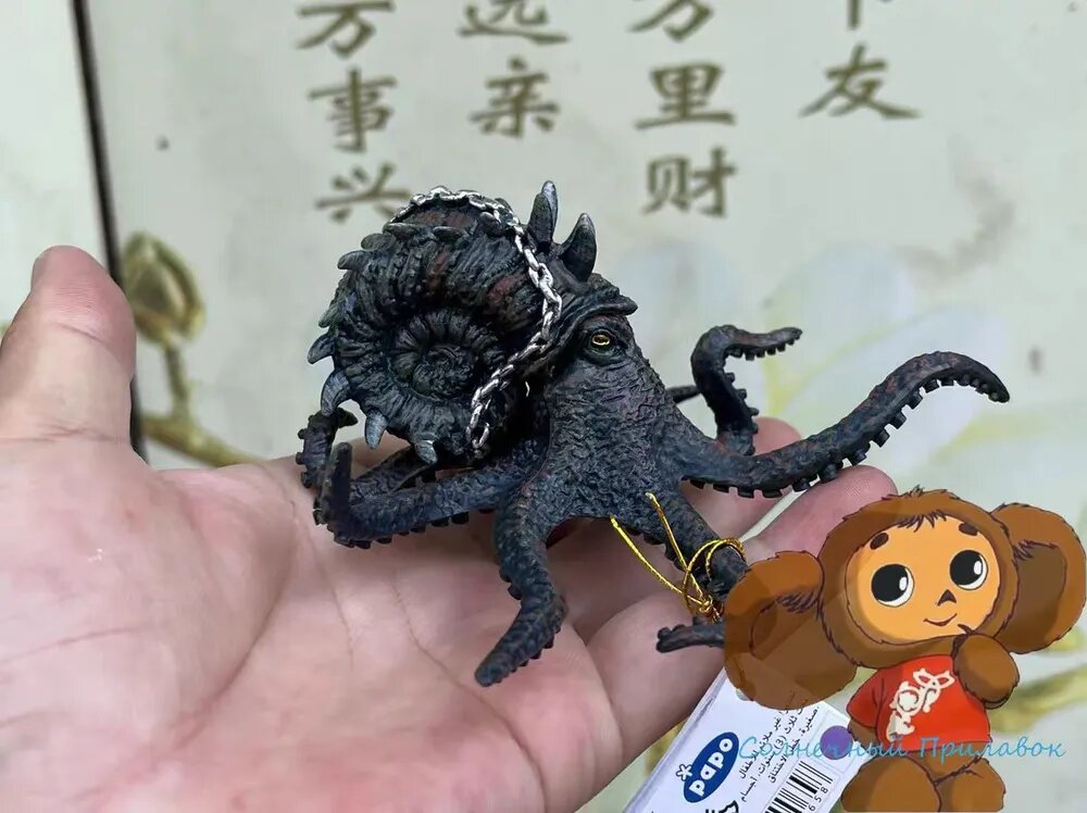 Фигурка большого чёрного осьминога PAPO (39483), реалистичная модель морского животного, игрушка для детей 11cm