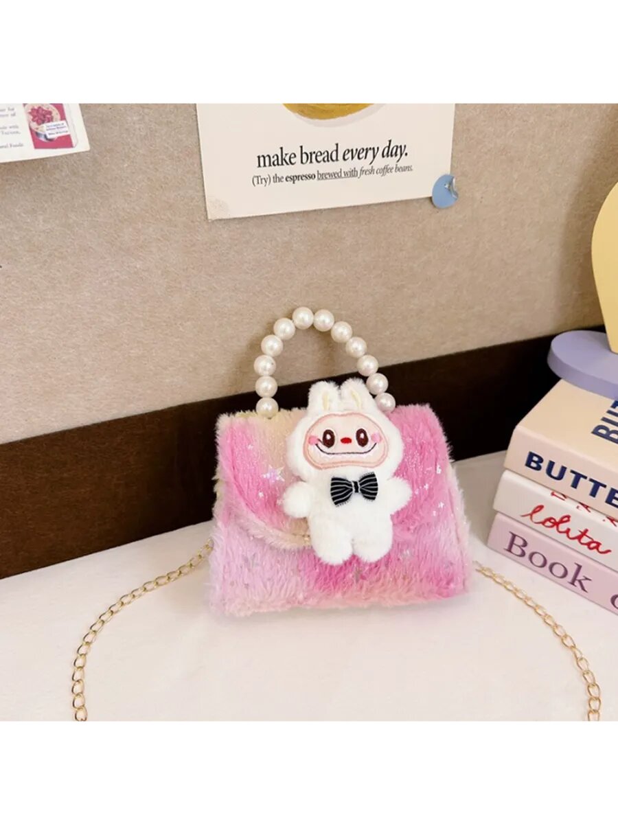 Детская плюшевая сумка-принцесса, розовый рагклос