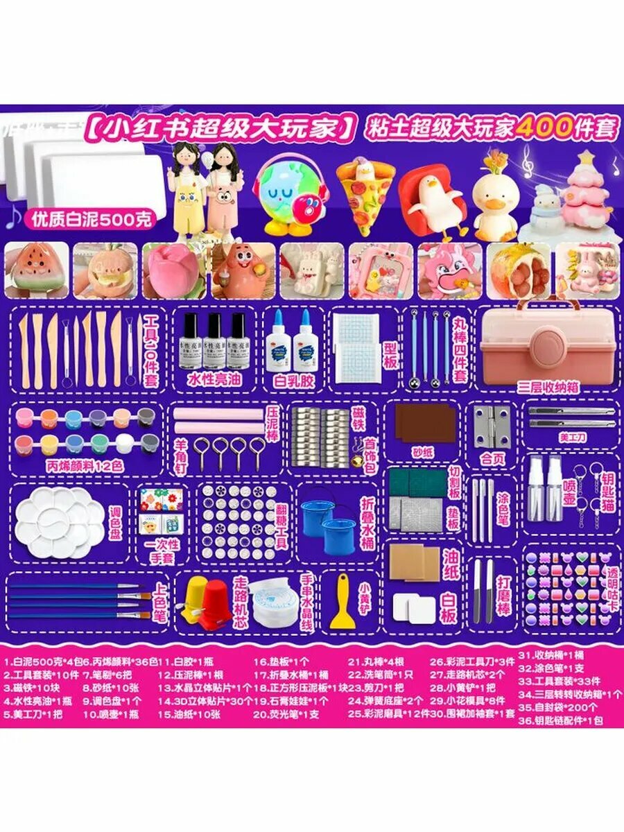 Набор глины (400 деталей — Красная шапочка)