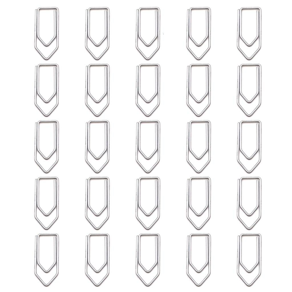 Канцелярские скрепки в форме мелков, серебро