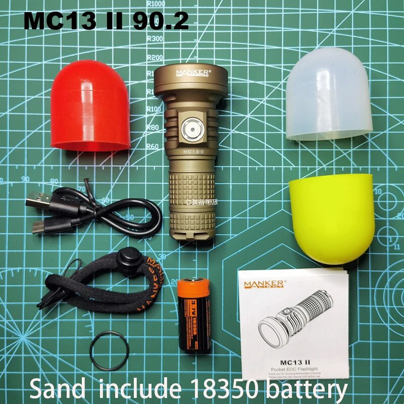 Manker MC13 II Sand, фонарик на 18350 батарее