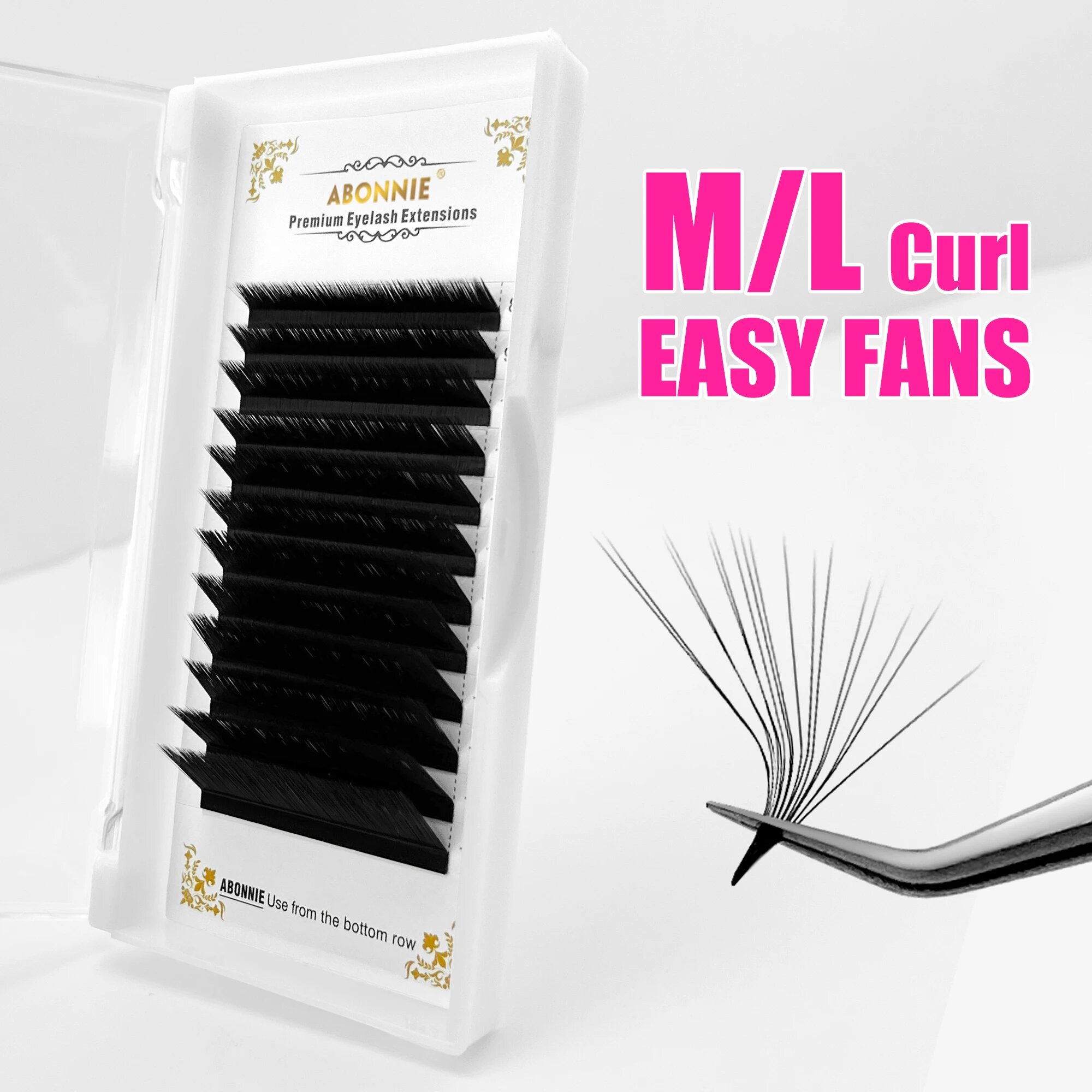 Abonnie M Curl Ресницы MIX 8-15, 0.05 мм