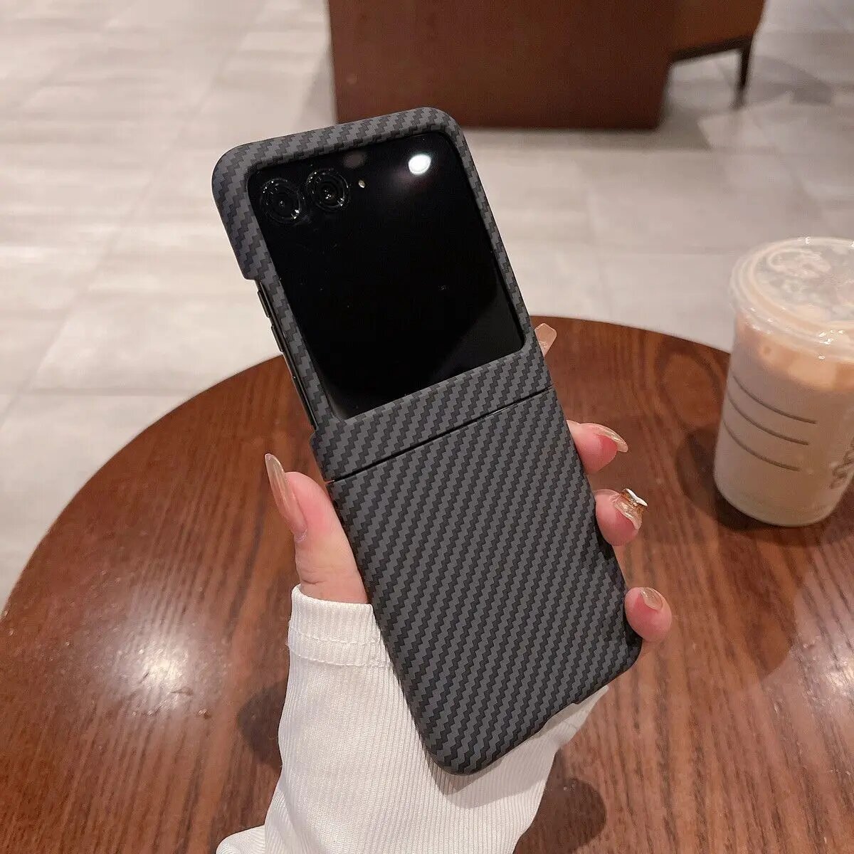 Чехол для Motorola Razr 60 50 Ultra Simple Carbon Fiber Color Matching Texture PC Cover для MOTO Razr60 50 Ultra Shockproof Funda