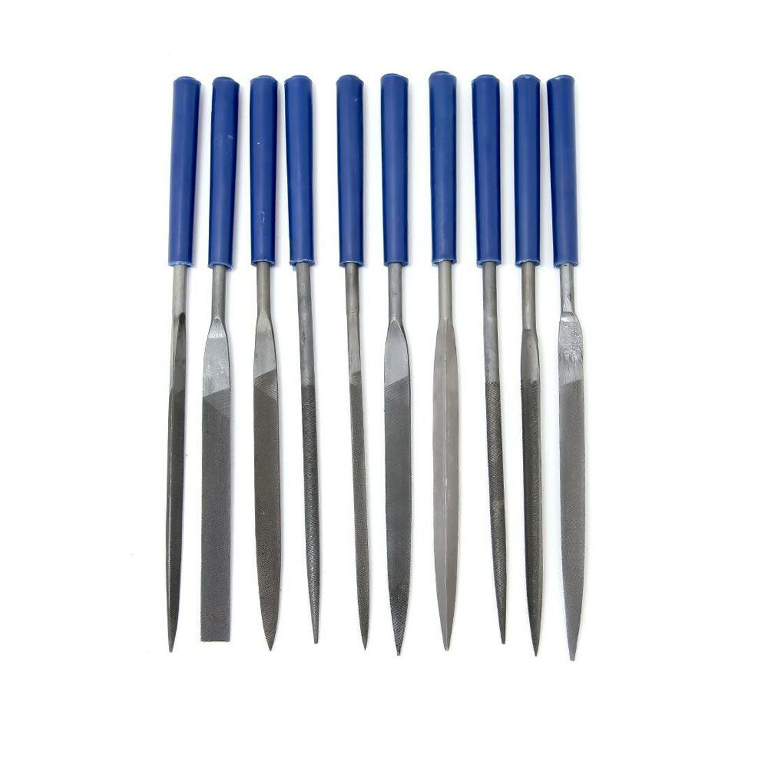 Набор надфилей кобальт № 1, 140х 50х3 мм, обрезиненные рукоятки (10 шт.) чехол (790-090)