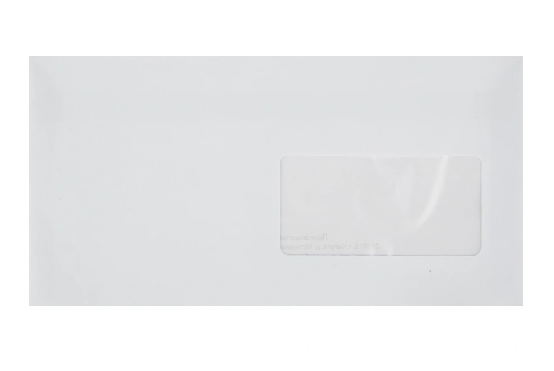 Конверт Attache Economy (Выбор есть) Е65 белый стрип с правым окном (1000штук в упаковке)