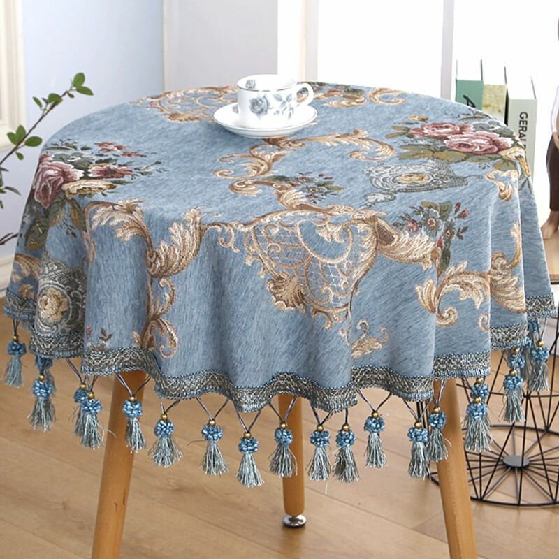 Скатерть в европейском стиле, роскошная ткань, круглая скатерть, скатерть для кофейного стола, прямоугольная скатерть для обеденного стола, ресторанный чехол, толстая универсальная скатерть