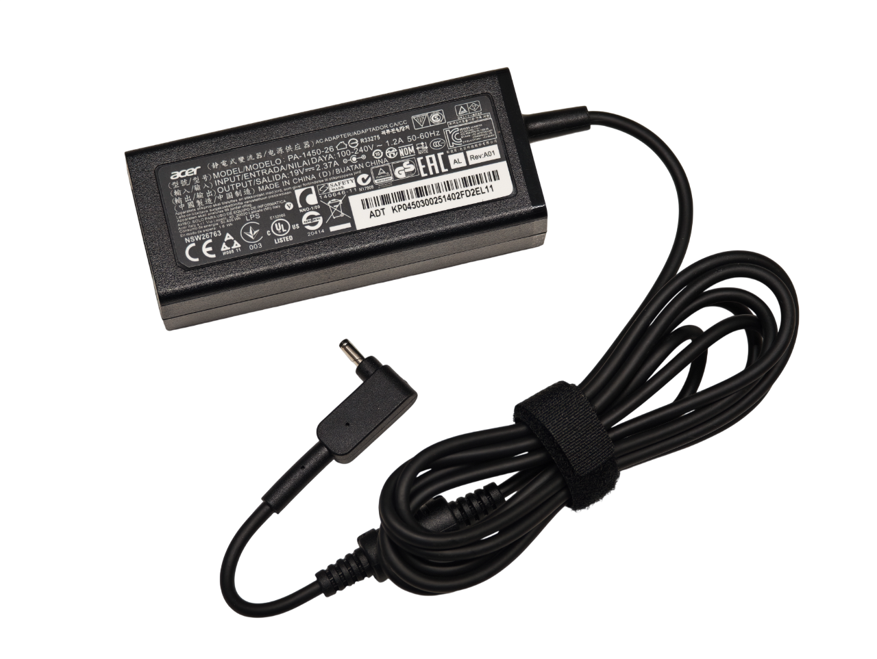 Блок питания ADP-45FE F для Acer Aspire 3 A314, Swift 3 SF315, Spin 5 SP513 [19V 2.37A 45W 3.0x1.0mm ]