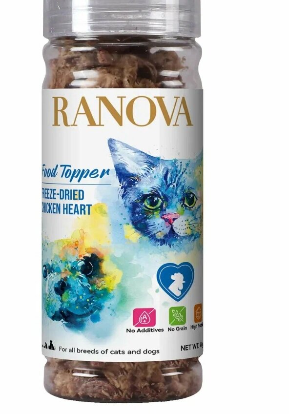 Лакомство сублимированное для собак и кошек из сердечек, 40г