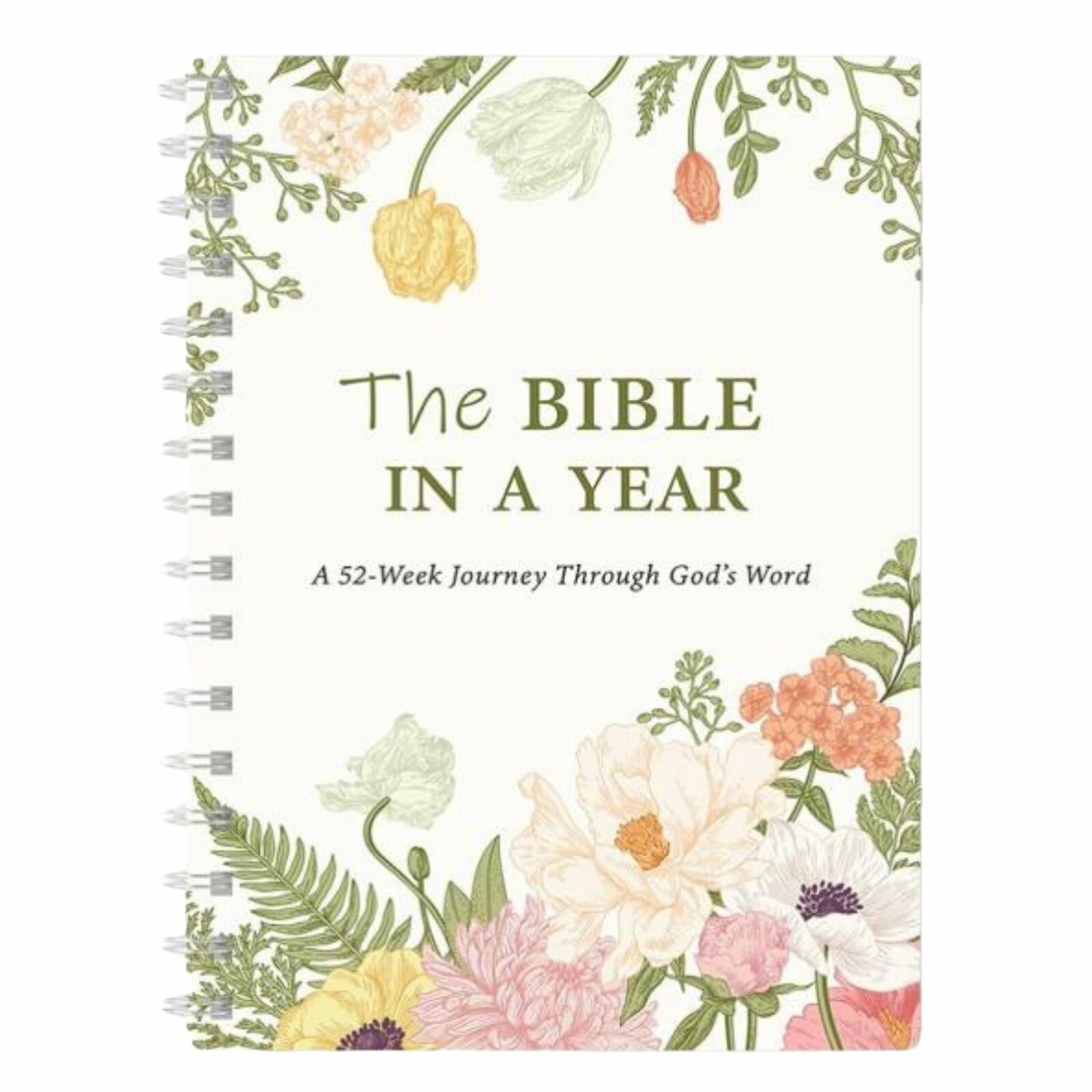 Духовный Дневник: Спиральный Переплет A5 52-Недельный План Чтения Библии с Местом Для Заметок - Структурированное Руководство Для Изучения Писания Дневник Для Чтения Библии Для Личного Роста И Религиозной Практики