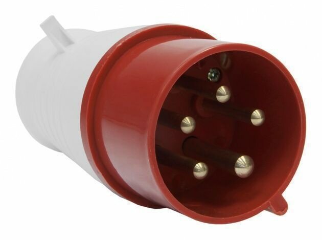 Вилка 025 переносная 3P+PE+N 32А 380В IP44