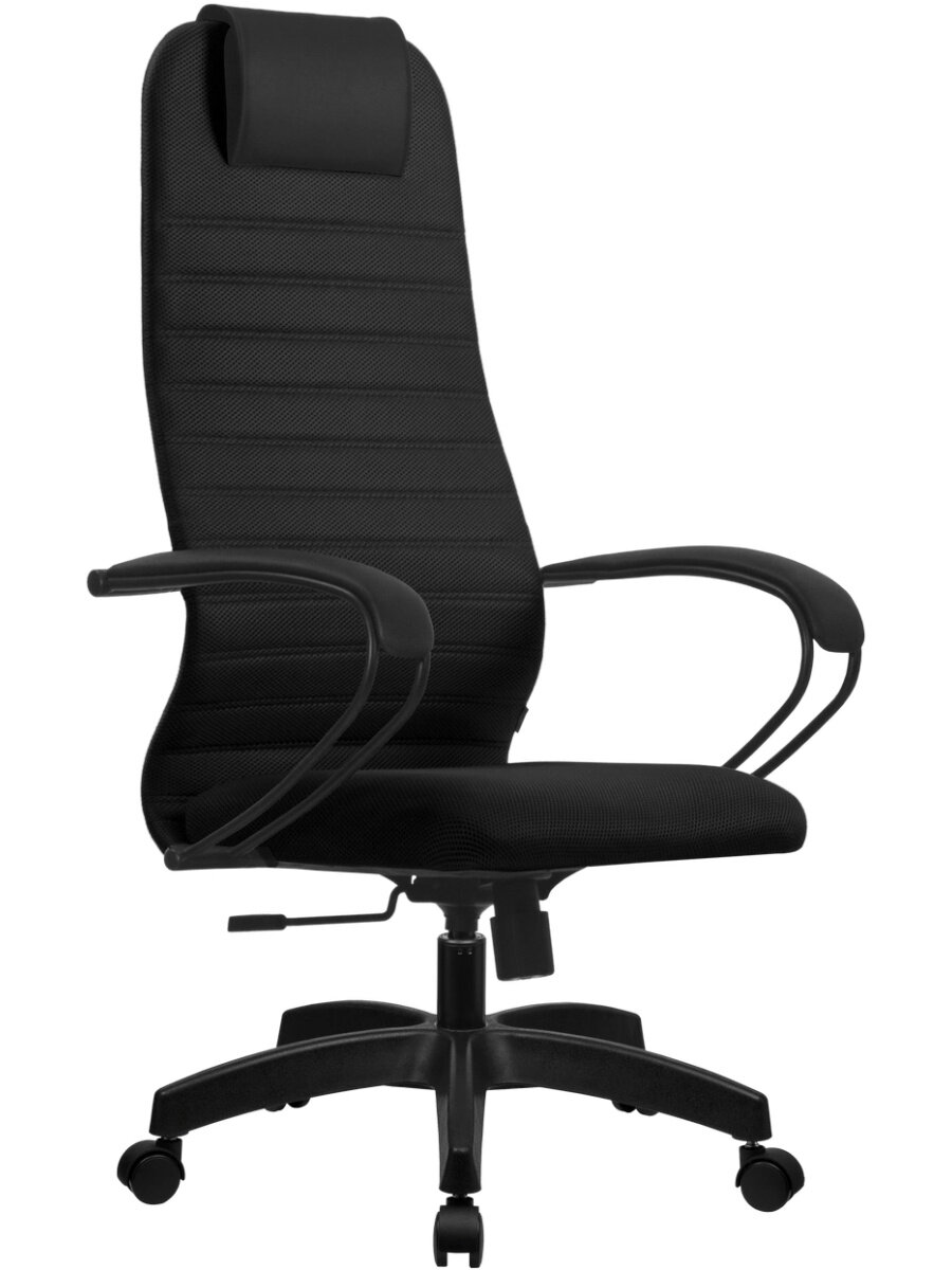 Кресло метта SU-B-10, на колесиках, сетка/ткань, 1шт. в комплекте черный z312448030