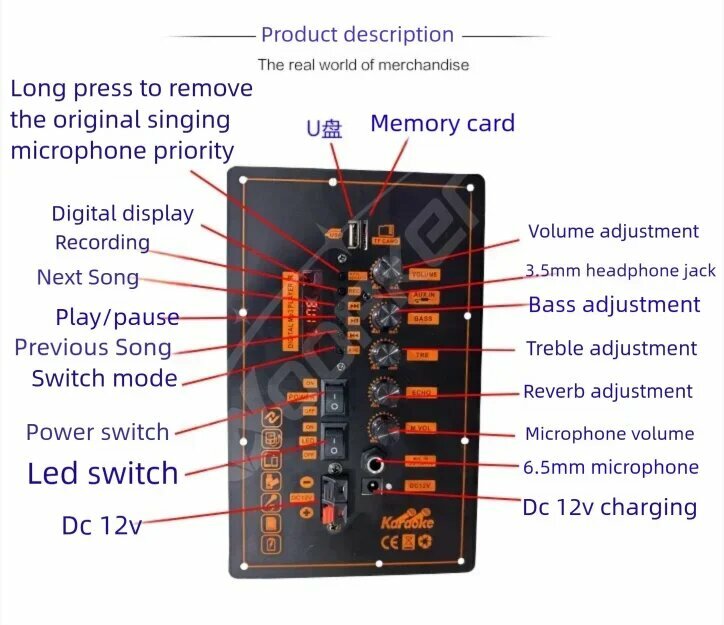 Усилитель Woopker 40 Вт Bluetooth — фото 1