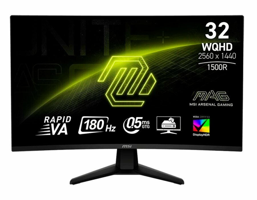 Монитор 31.5" MSI MAG 32CQ6F 2560x1440, 180 Гц, 0,5 мс, черный