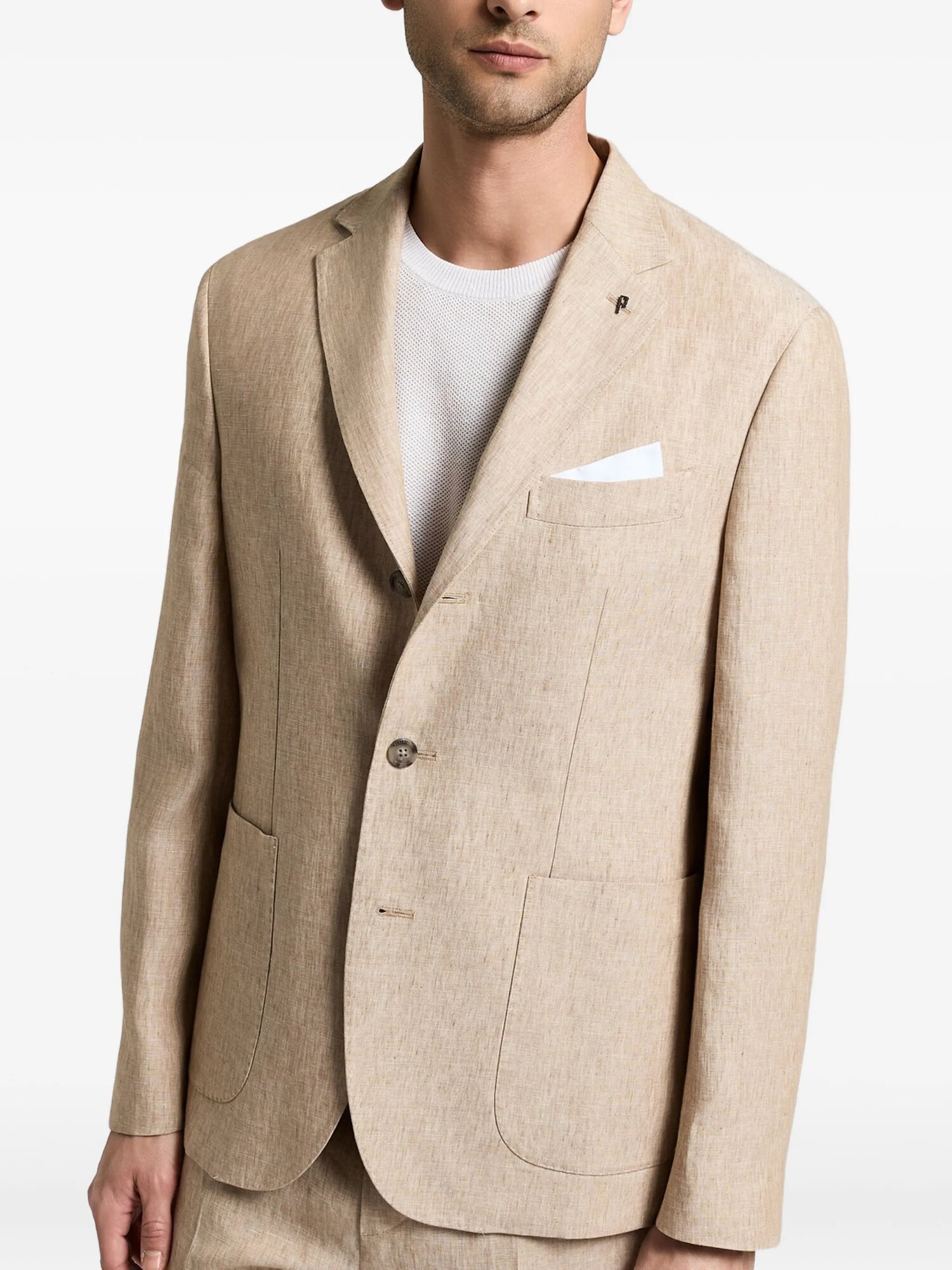 Куртка PESERICO Single-breasted patch-pocket jacket, размер 50, разноцветный — фото 1