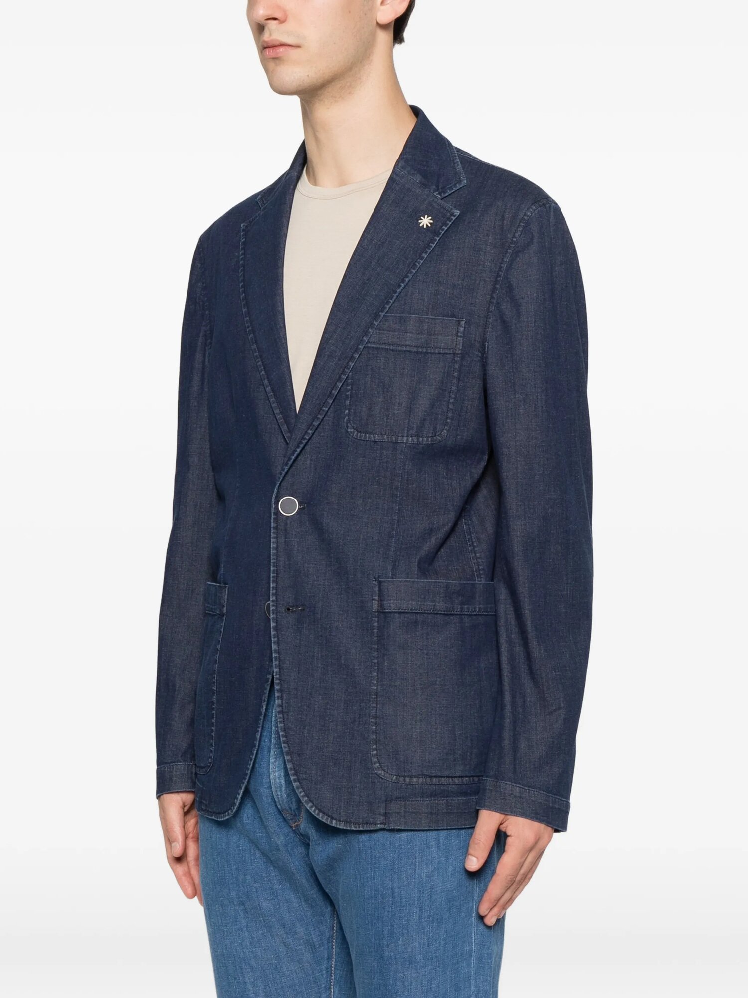 Куртка Manuel Ritz Notched-lapels denim jacket, размер 44 — фото 1