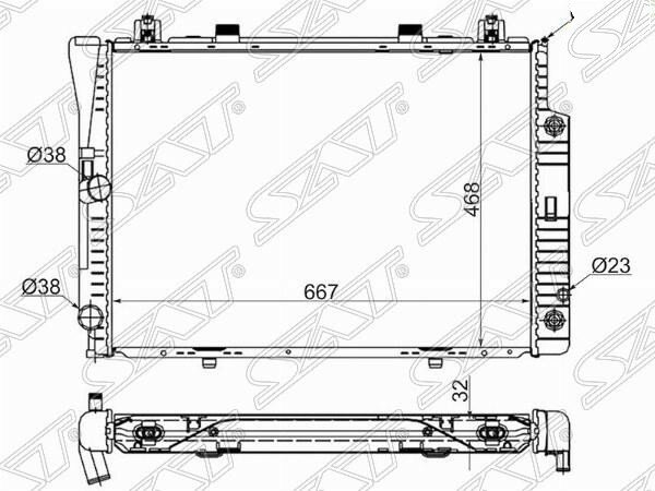 Радиатор SAT MB0006-1 Mercedes-Benz S-Class 91-99
