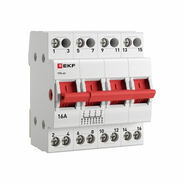 Переключатель трехпозиционный ТПС-63 4P 16А PROxima EKF TPS416