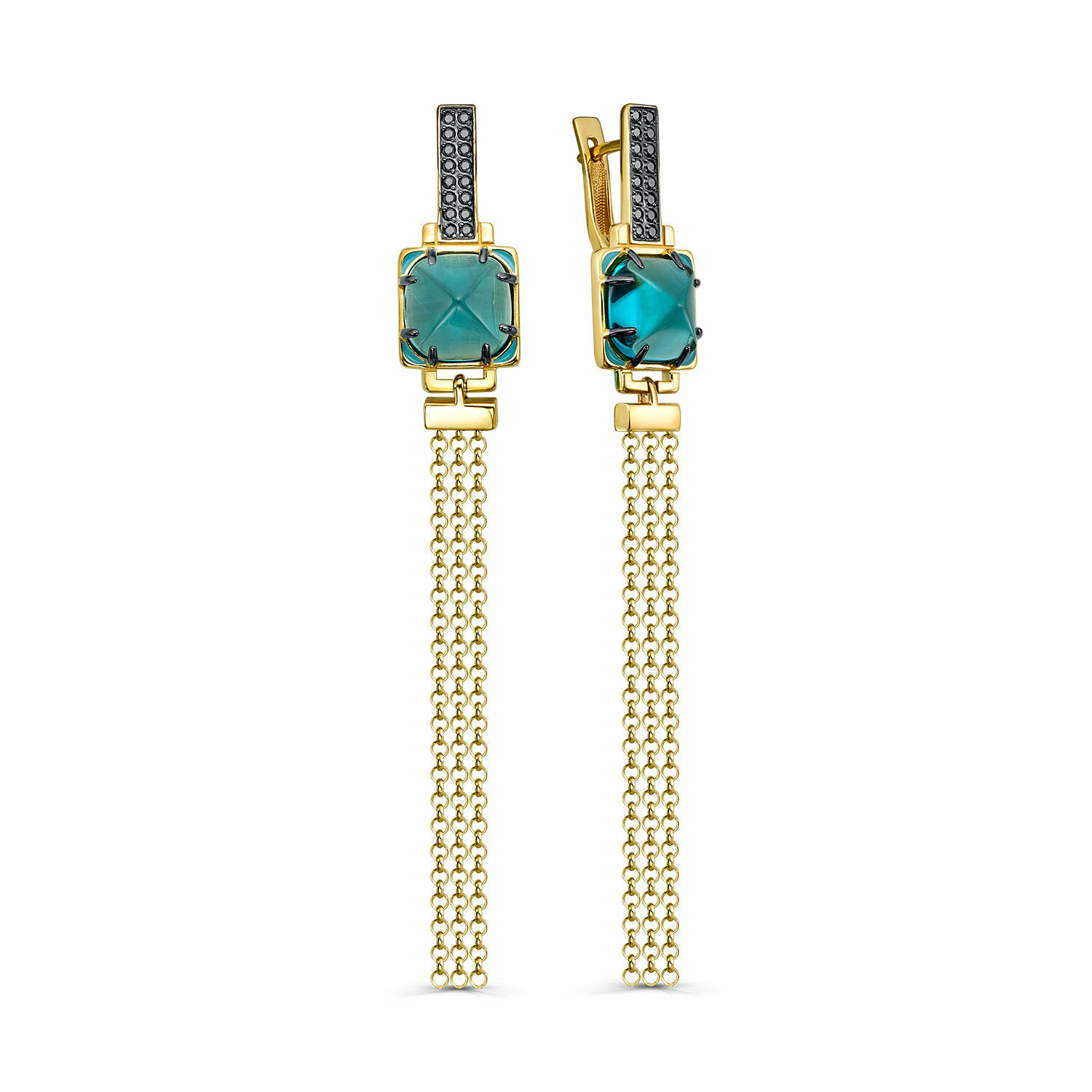 Серьги, серебро, 925 проба, фианит, алпанит
