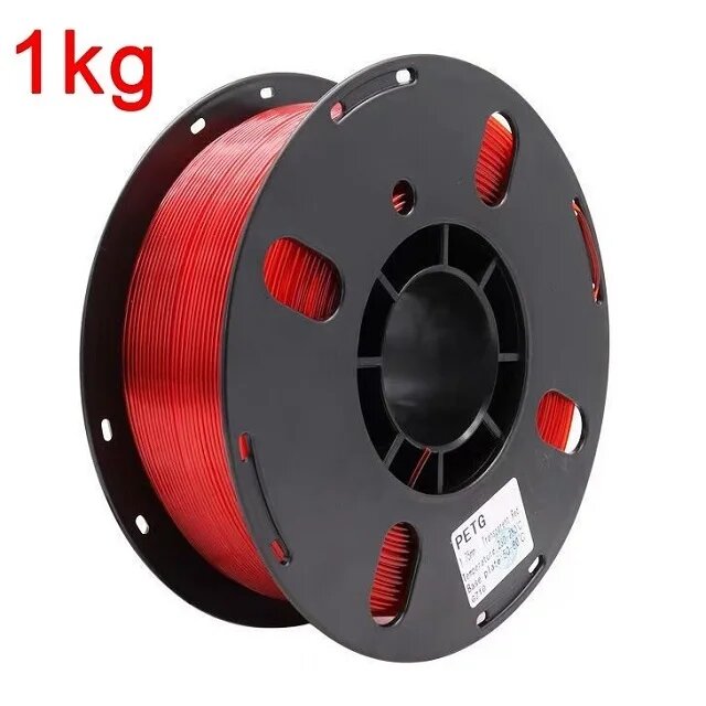 PETG нить Trans Red 1kg 1.75 мм