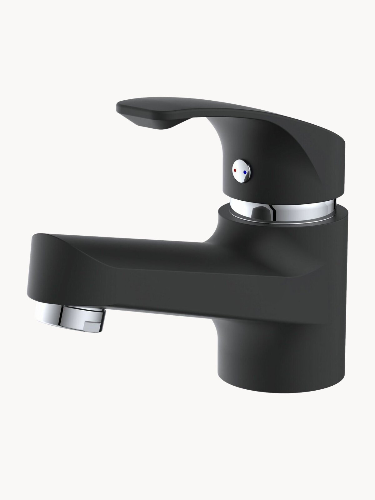 Смеситель для раковины Эверест B10-0336 для умывальника, кран для раковины в ванную, пластик, чернй