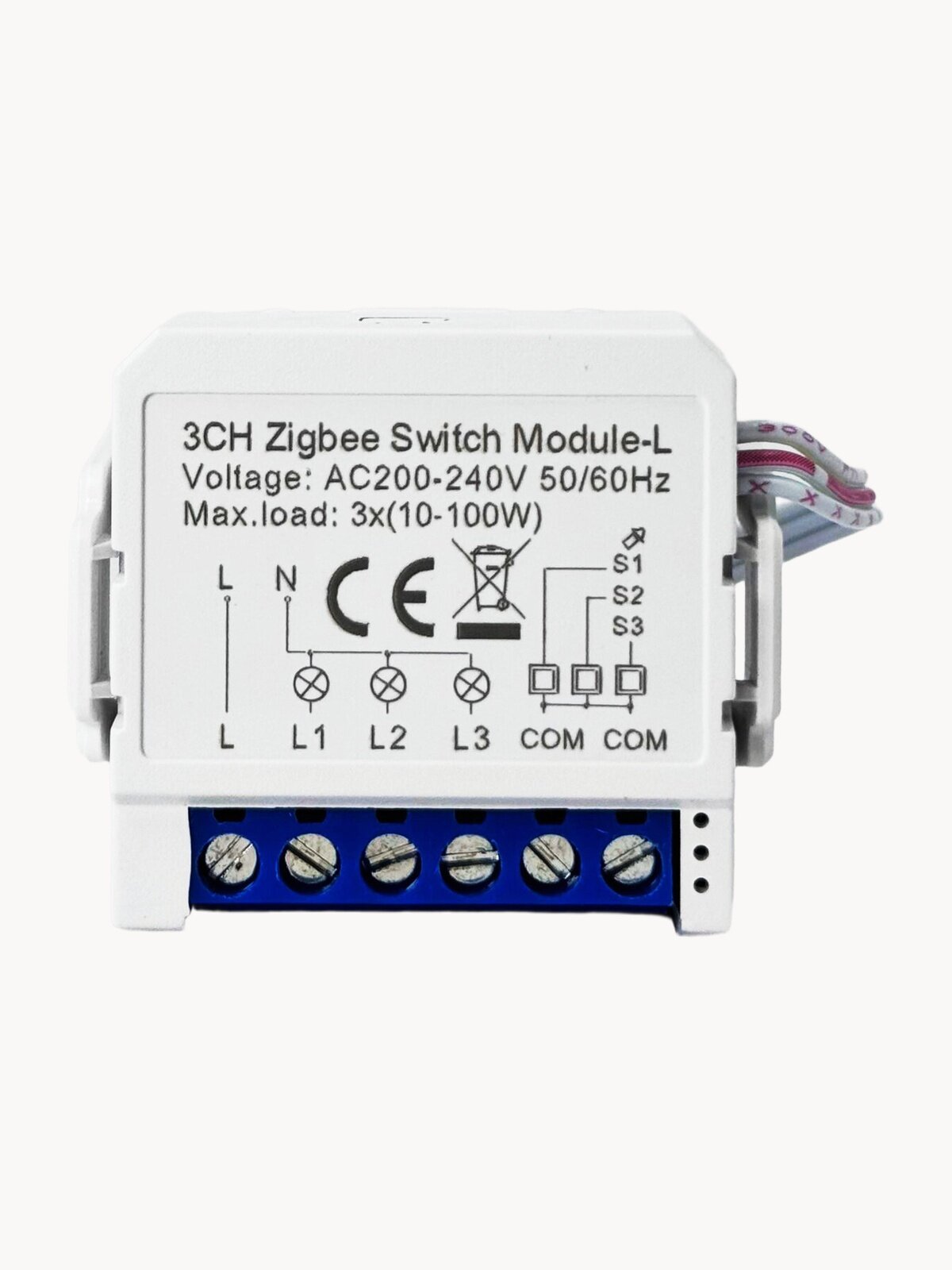 Умное реле Zigbee 3.0, контроллер на 3 канала, работает без нуля с конденсатором, умный дом