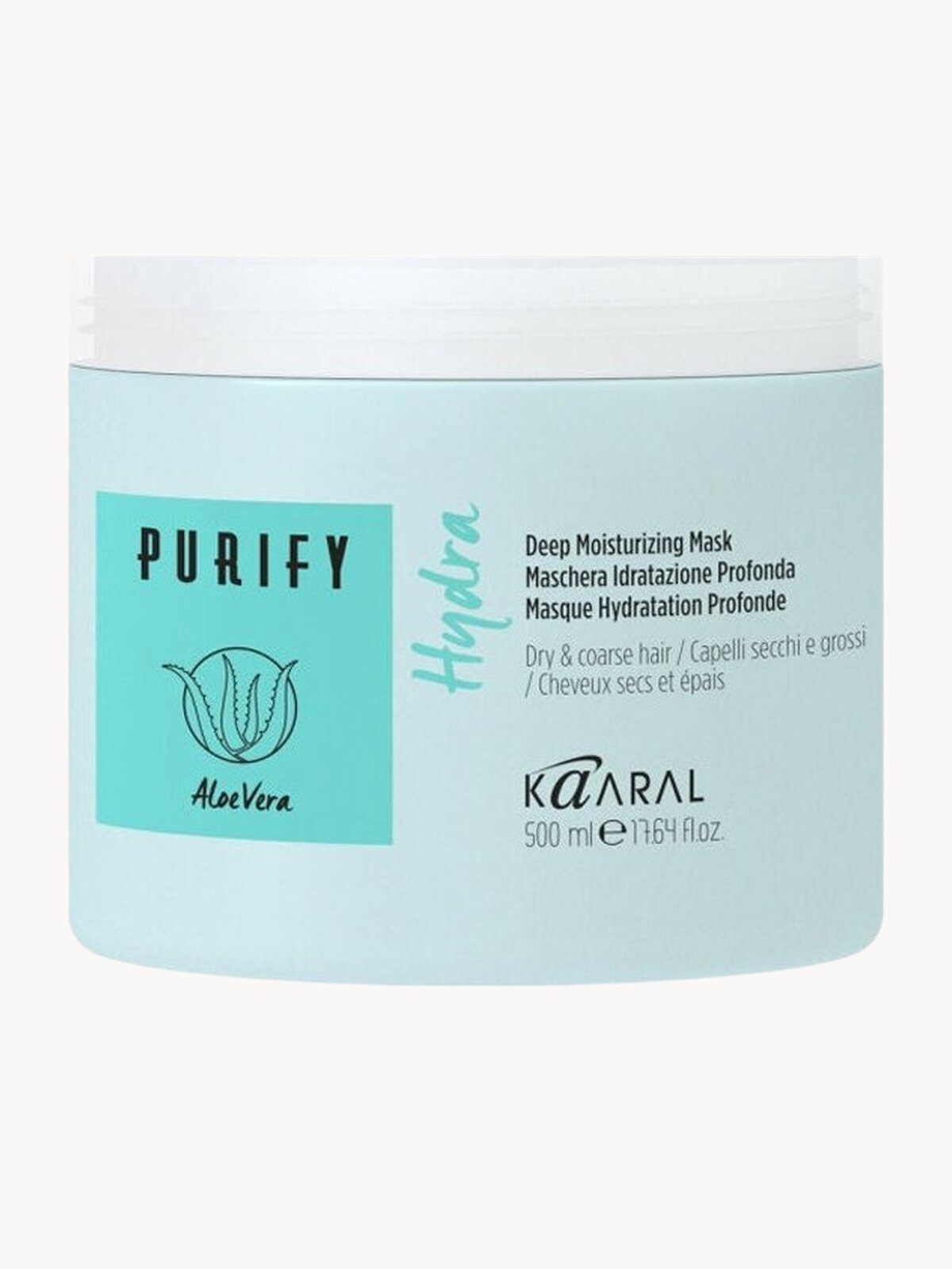 Интенсивная маска для сухих и густых волос Kaaral Purify Hydra увлажняющая, питательная, 500 мл