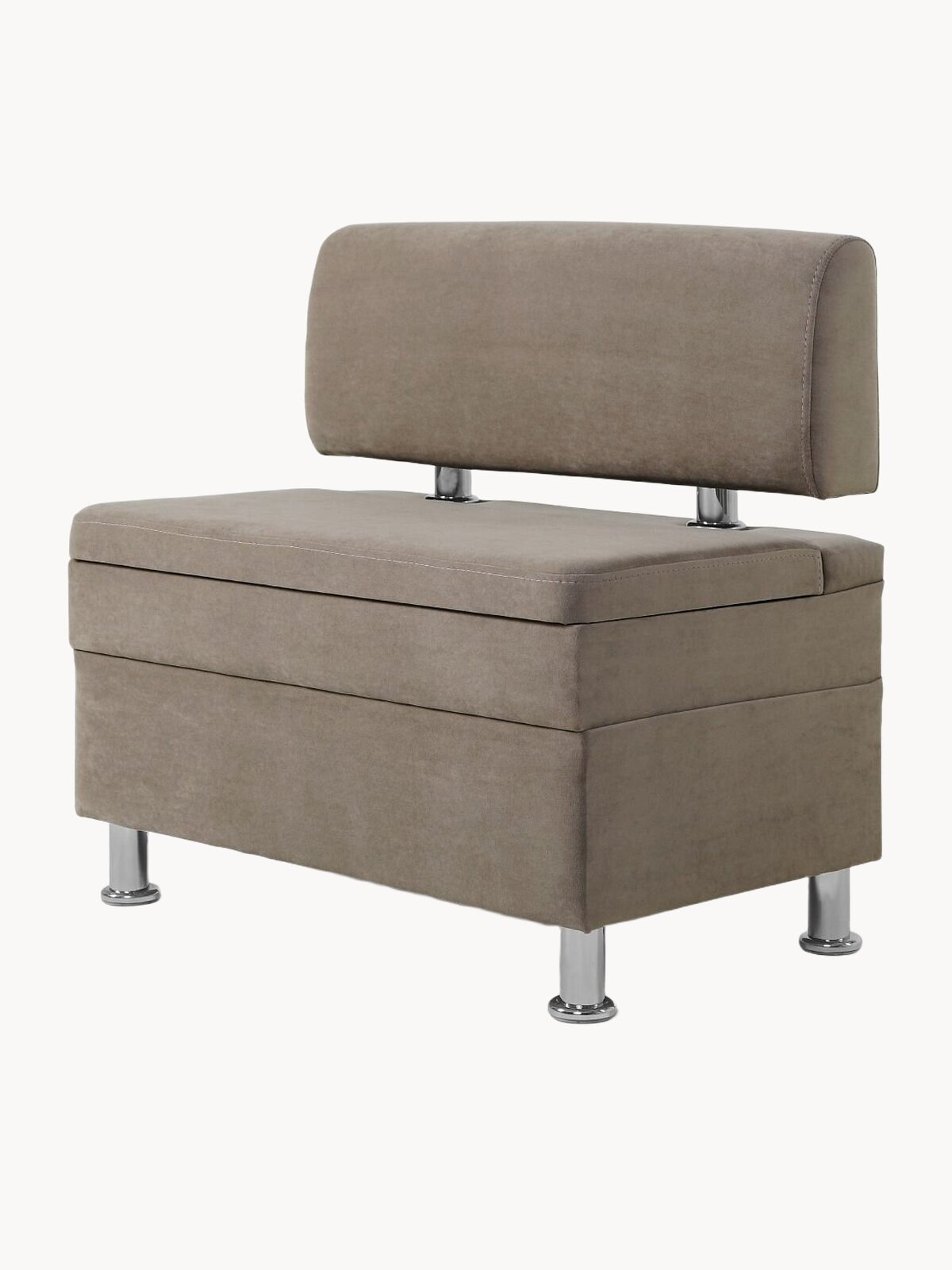 Диван на кухню, прямой, на балкон, в прихожую норта Hippo 800х490х770 c ящиком для хранения, светло-коричневый