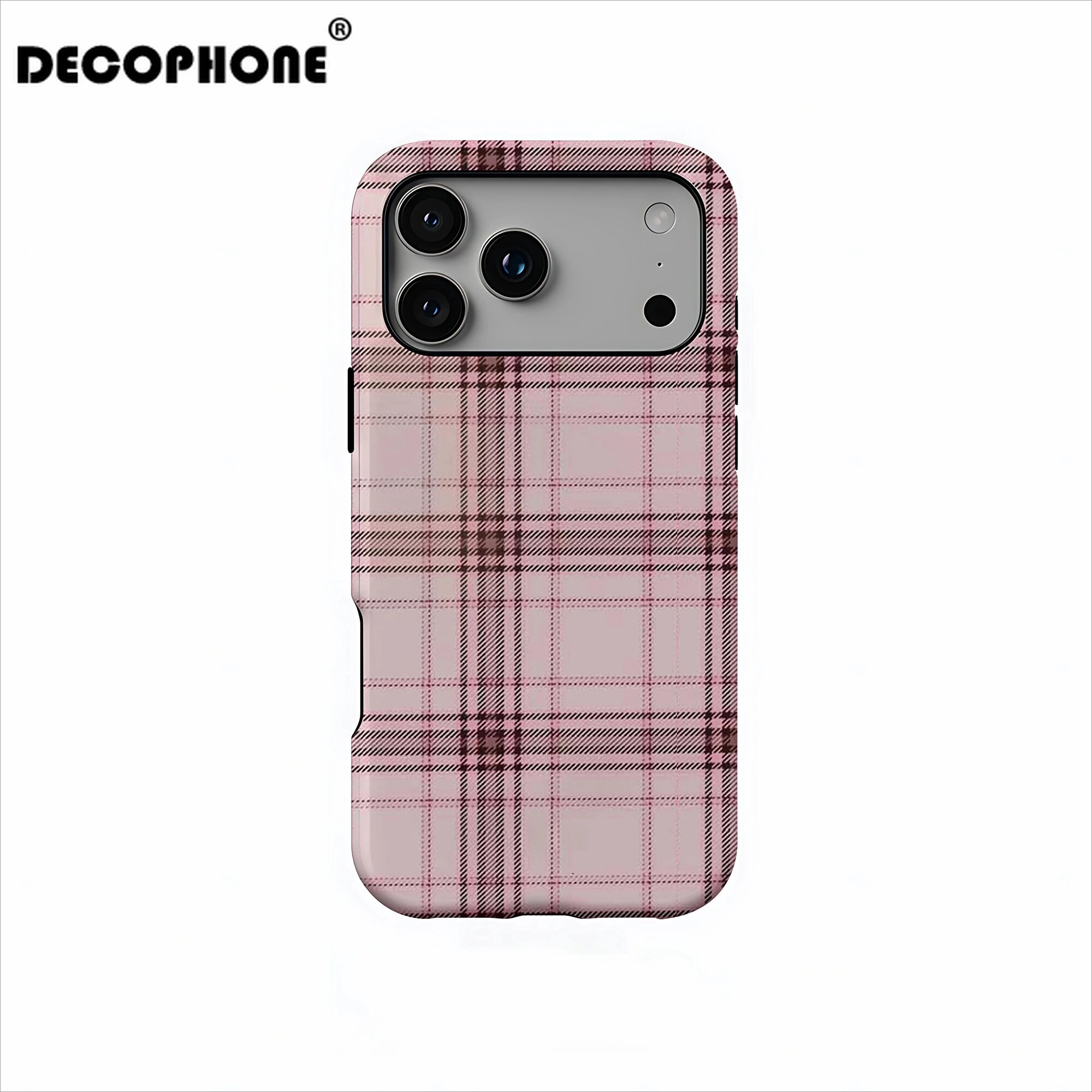 Чехол для iPhone 13, клетка, розовый, 2KZ222C