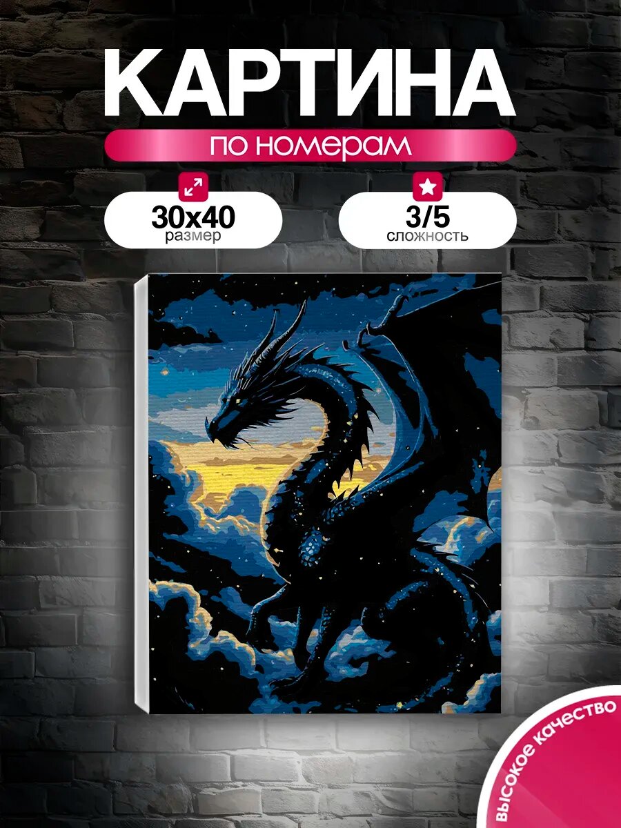 Картина по номерам 30x40 Магия небес