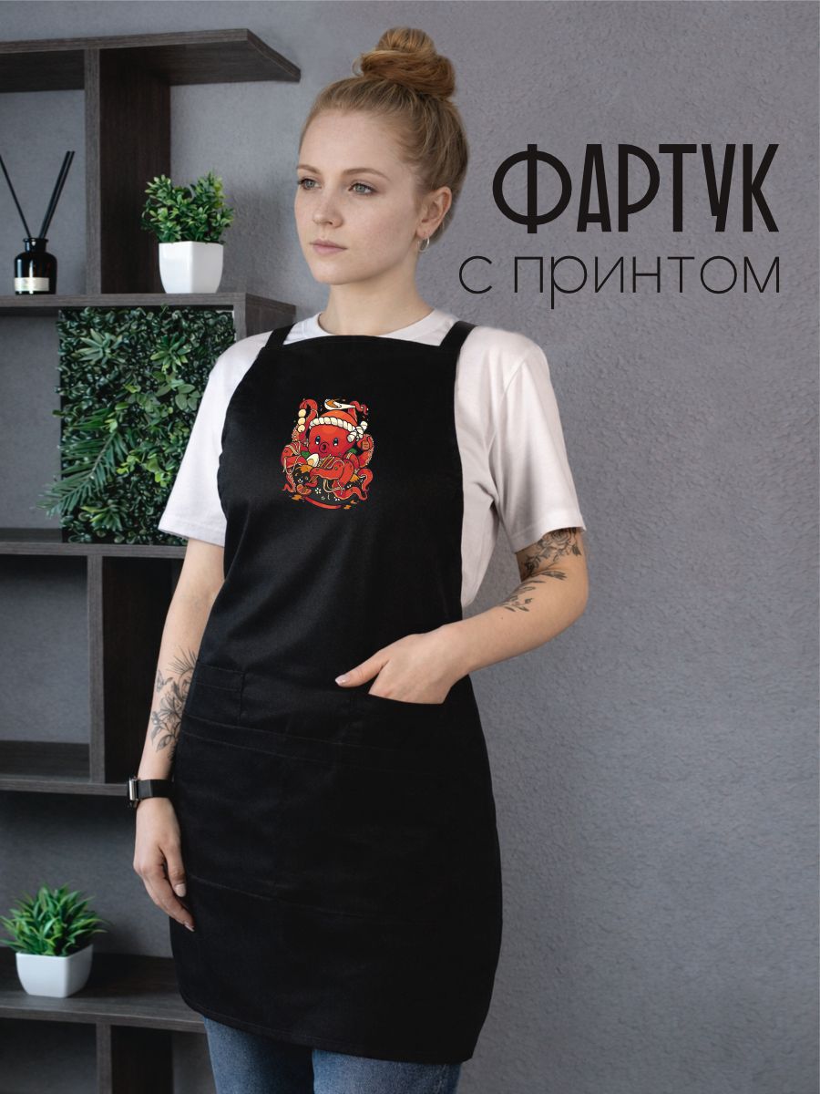 Фартук с принтом Рамен осьминог